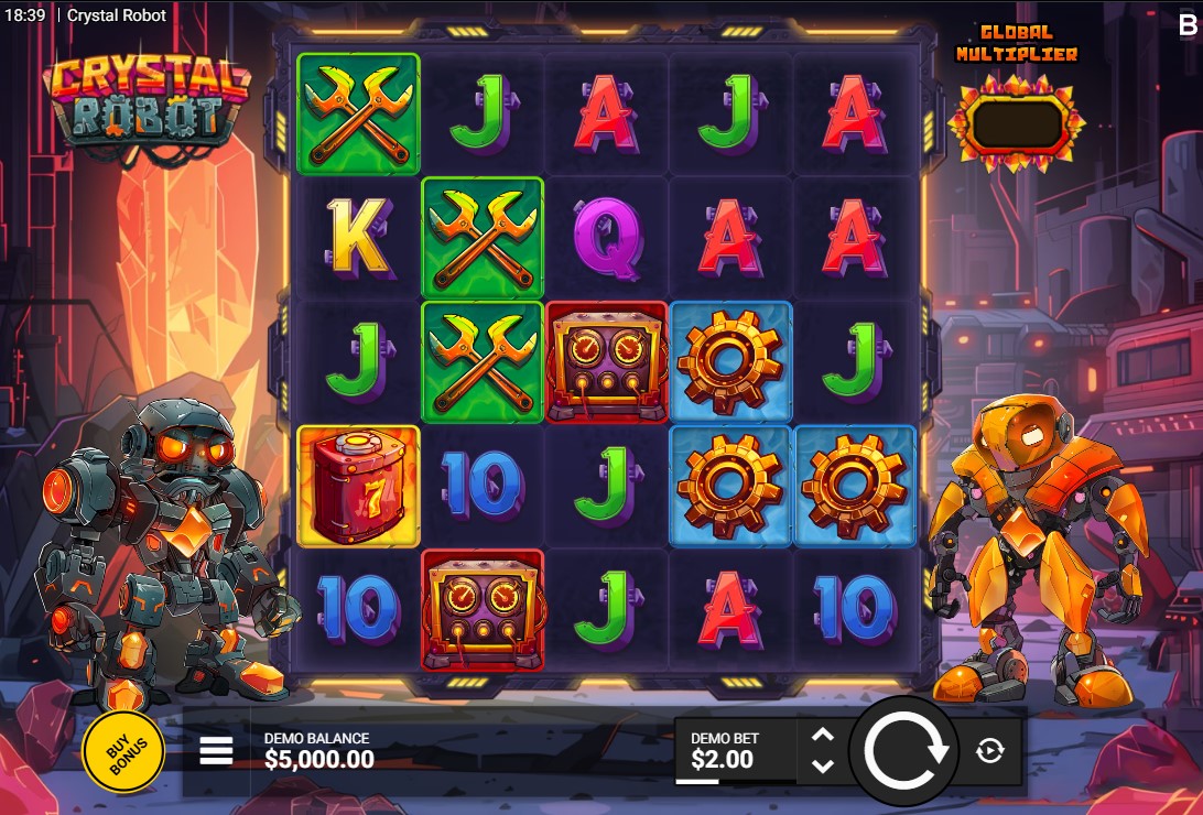 Crystal Robot Slot by Backseat Gaming at Spinoxy.com