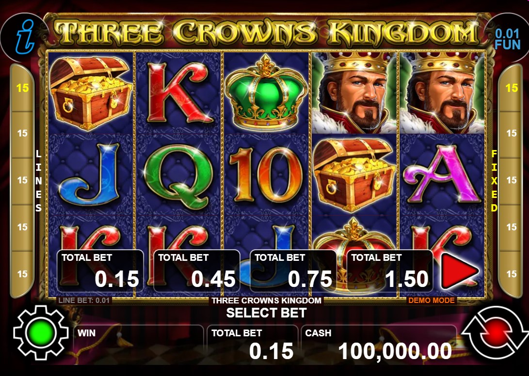 Three Crowns Kingdom Slot by CT Interactive at Spinoxy.com